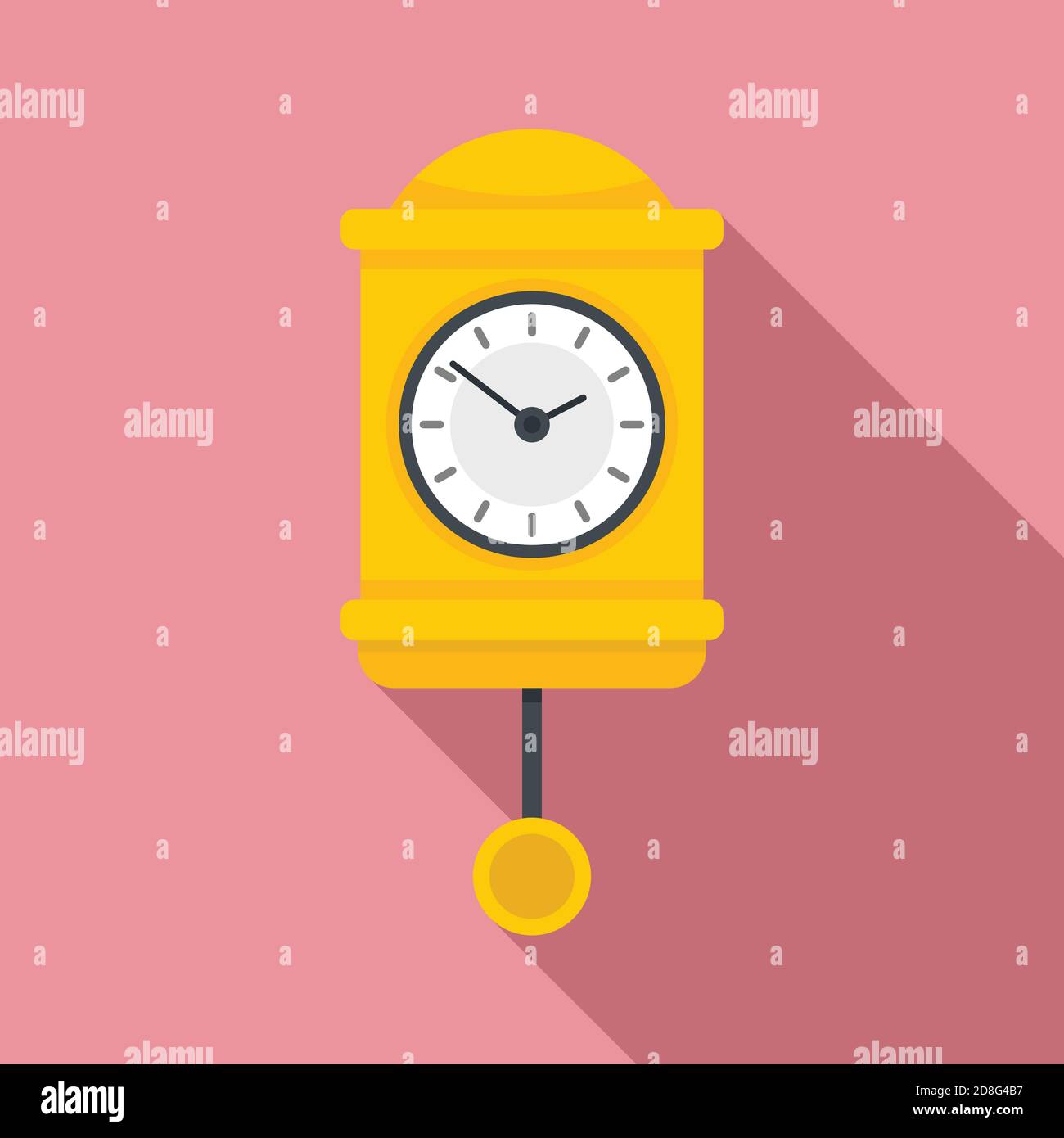 Time pendulum clock icon, flat style Stock Vector Image & Art - Alamy
