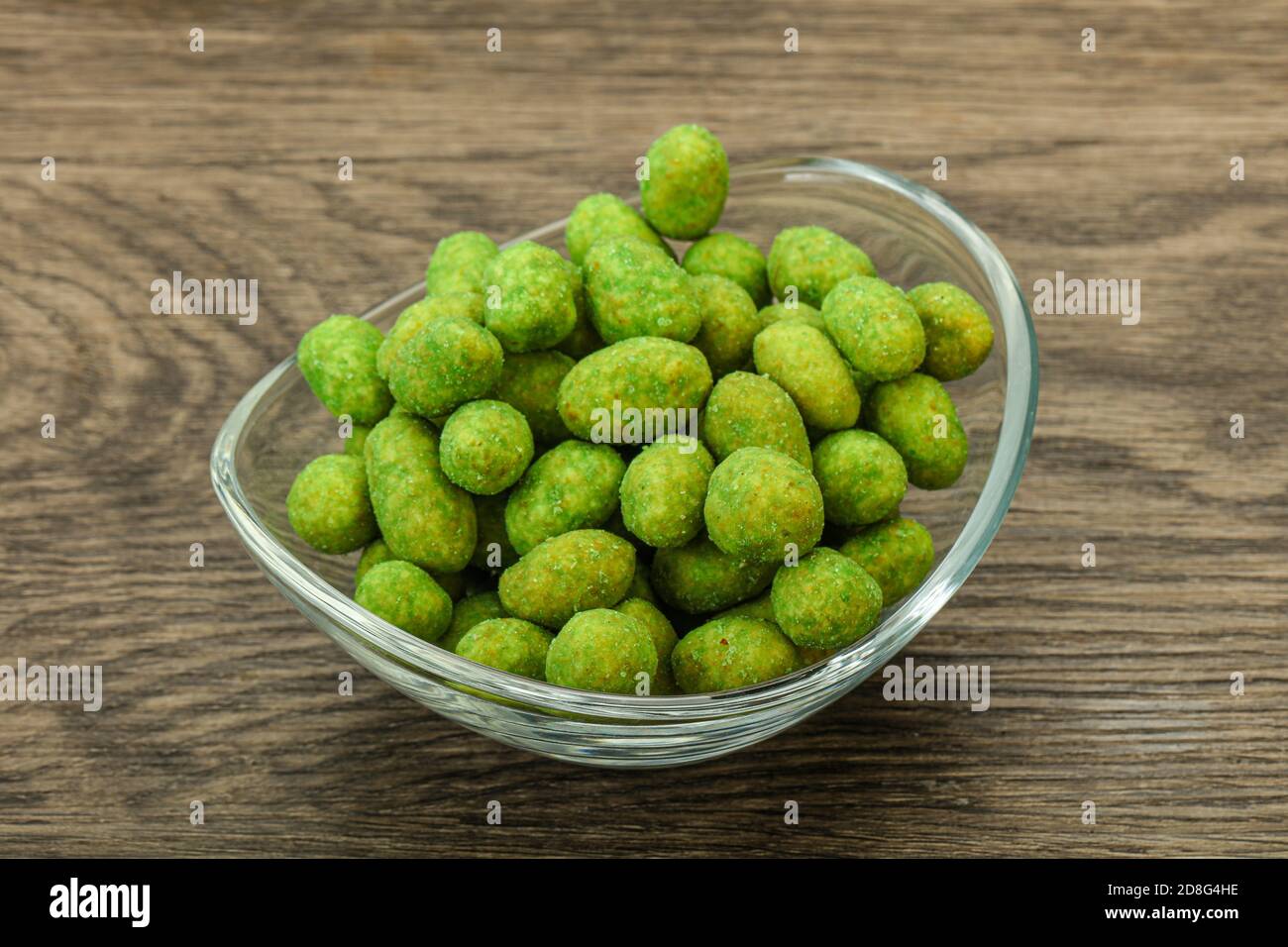 Spicy wasabi peanuts snack in the bowl Stock Photo - Alamy