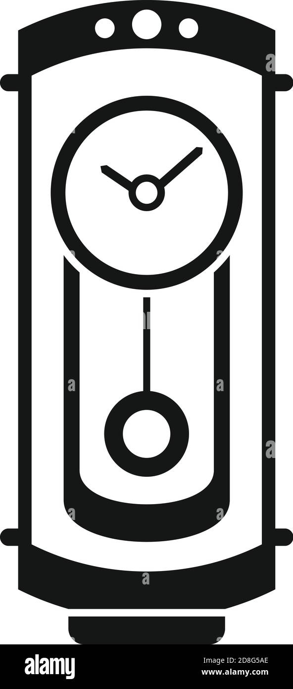 Classical pendulum clock icon, simple style Stock Vector Image & Art ...