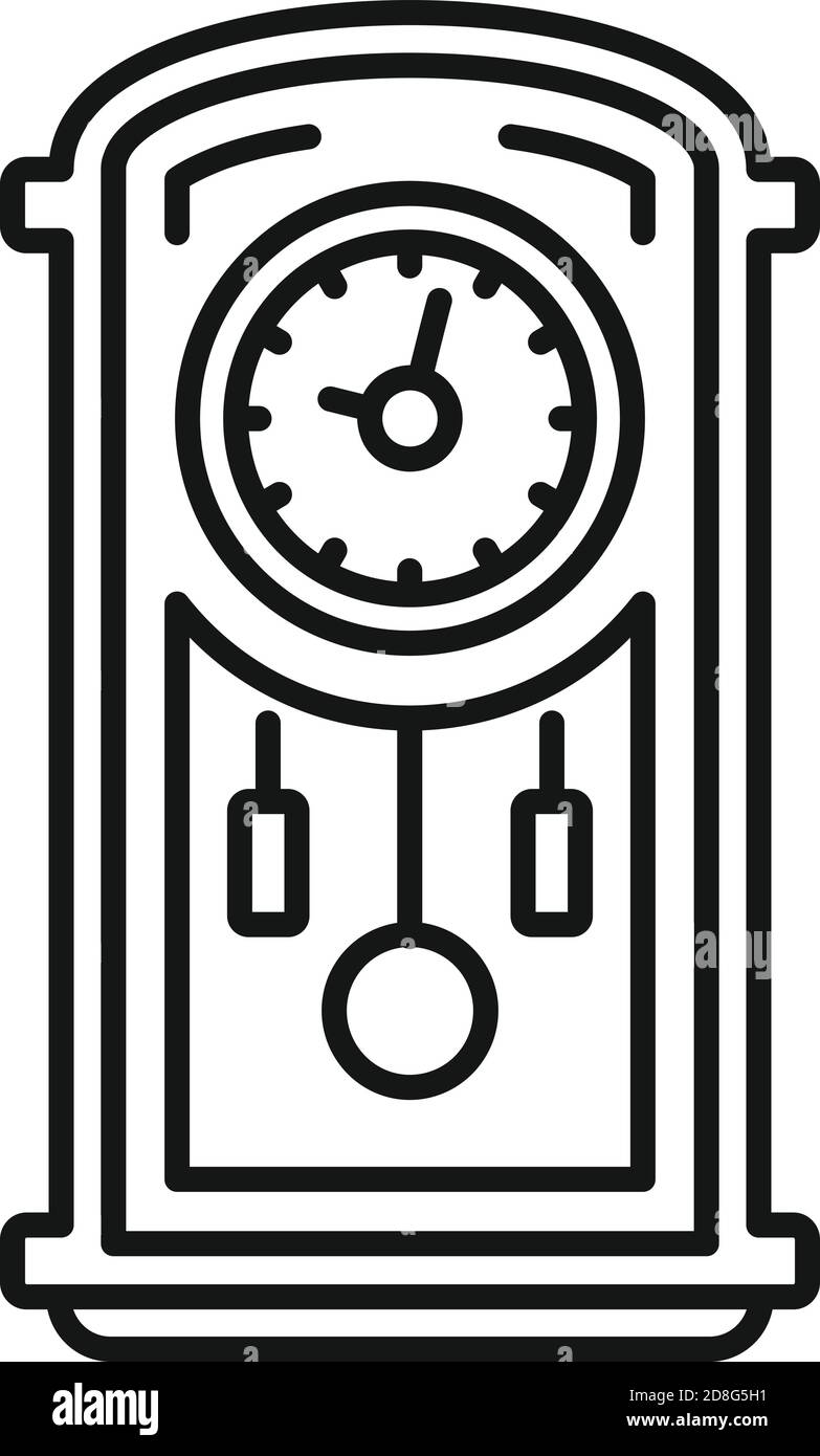 Time Pendulum Clock Icon Outline Style Stock Vector Image And Art Alamy