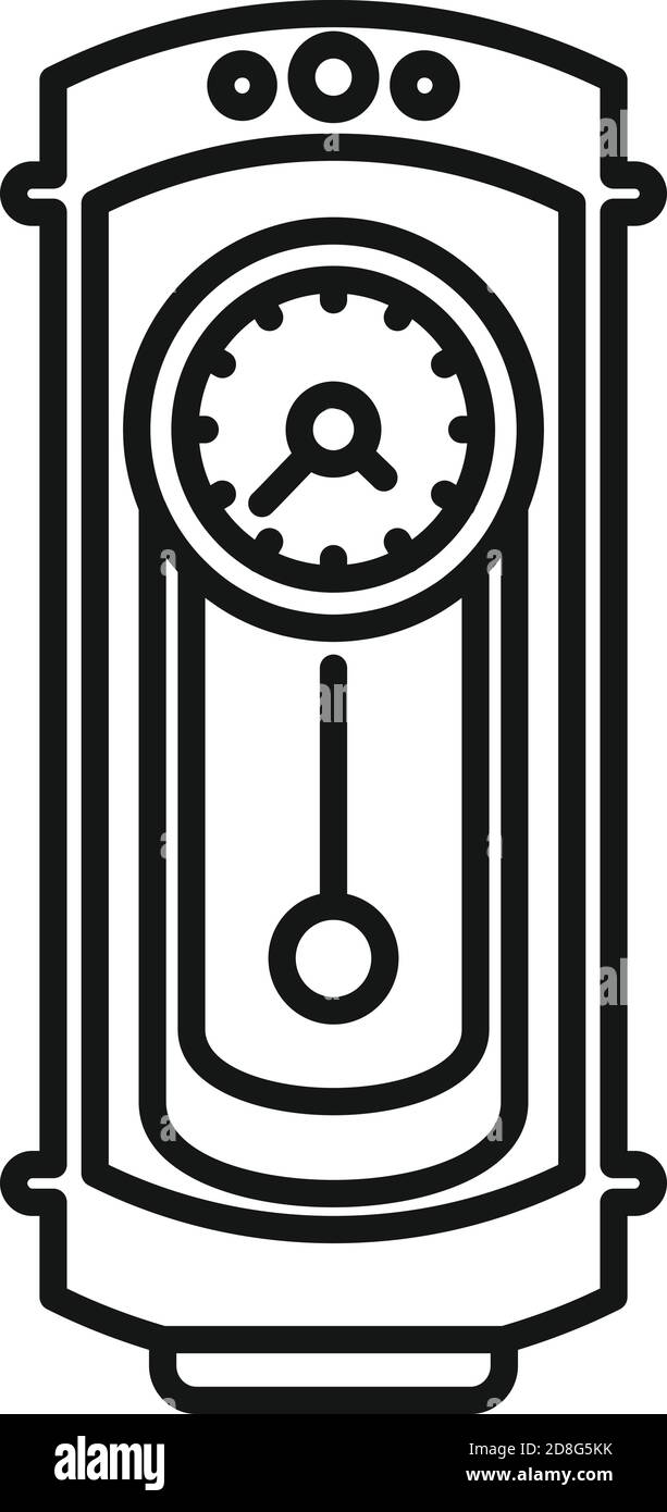 Pendulum clock icon, outline style Stock Vector Image & Art - Alamy