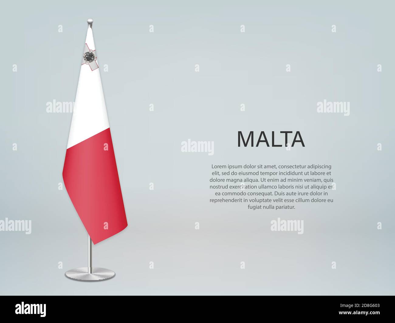 Malta flag illustration hi-res stock photography and images - Alamy