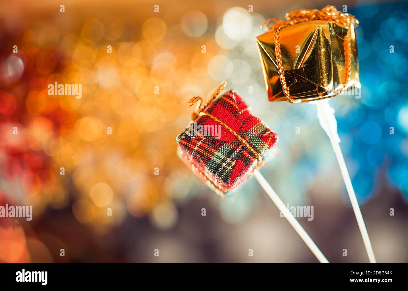 colorful christmas background with small decorative elements Stock ...