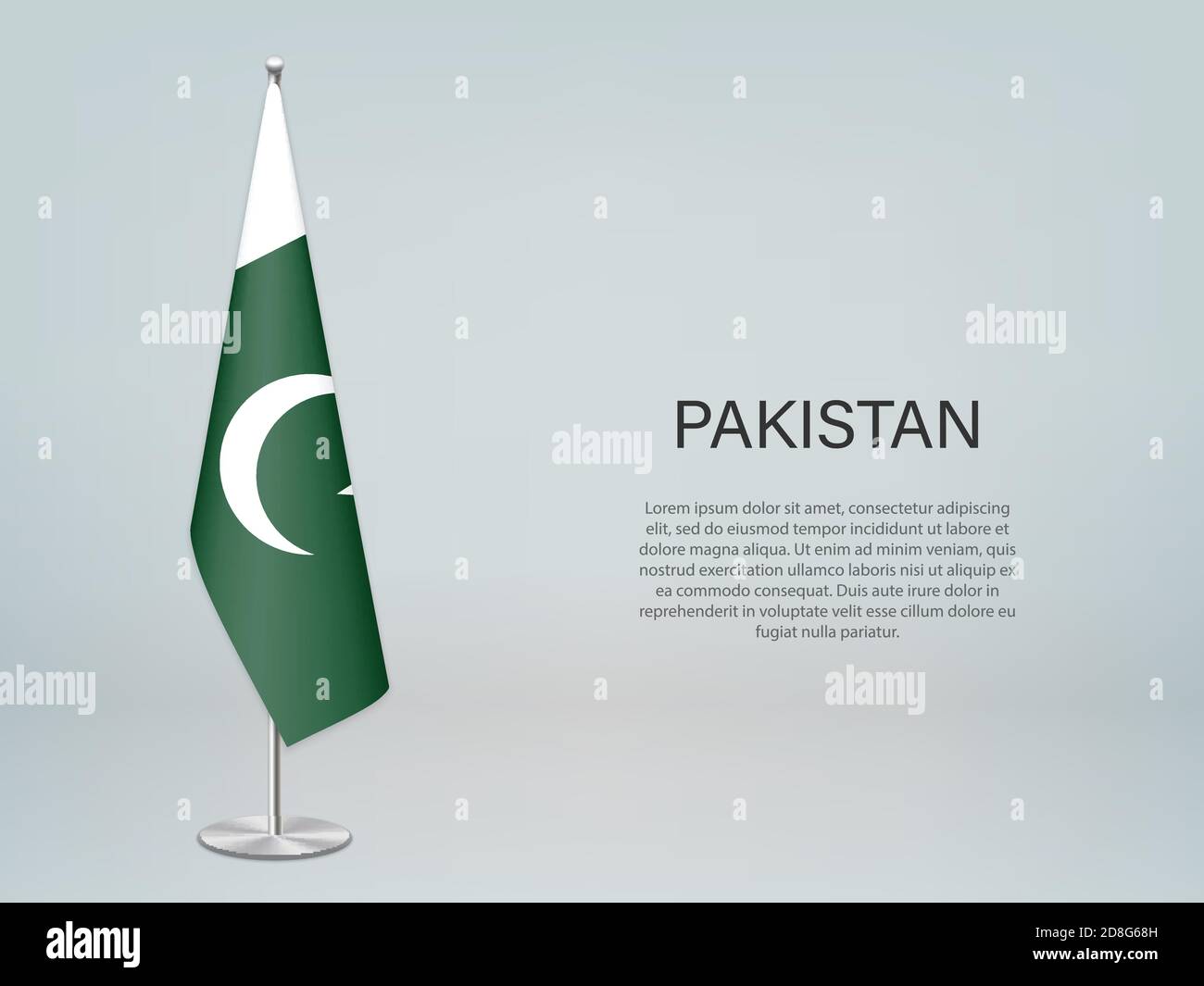 Pakistan flag on flag pole hi-res stock photography and images - Alamy