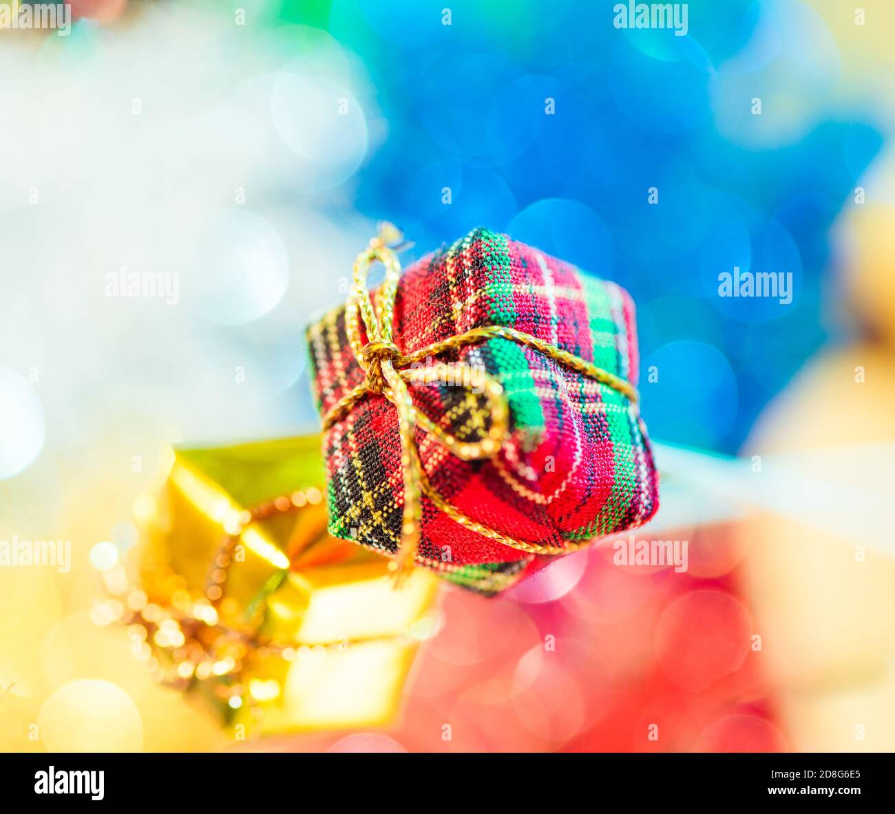 colorful christmas background with small decorative elements Stock ...