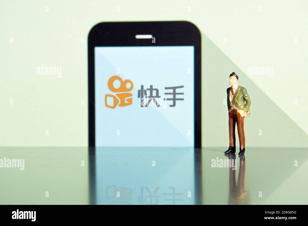 --FILE--In this unlocated and undated photo, the logo of Kuaishou, a ...