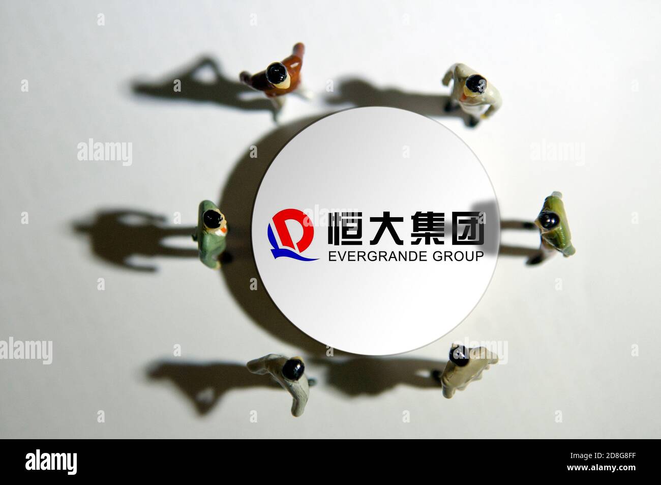--FILE--In this unlocated photo, the logo of Evergrande Group, China's ...