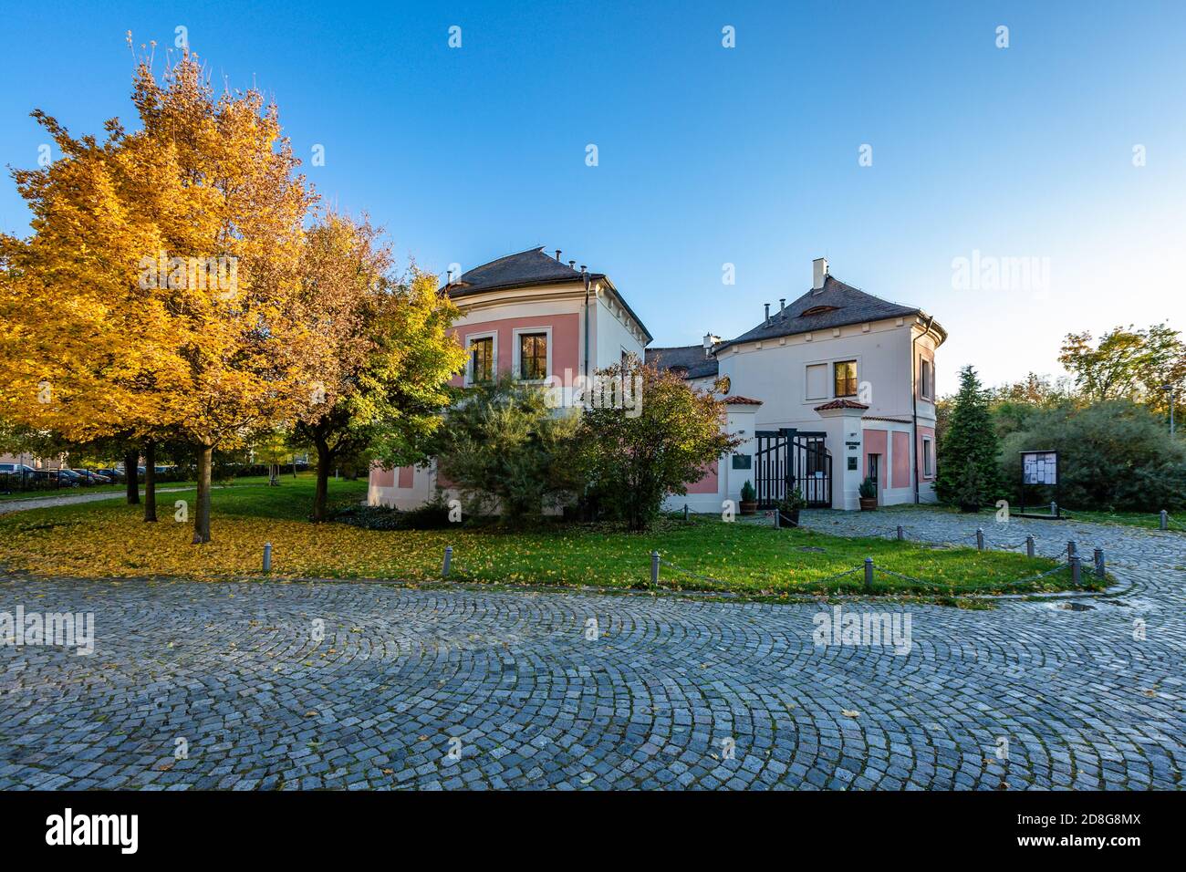Prague / Czech Republic - October 29 2020: View of Chodov fotress ...