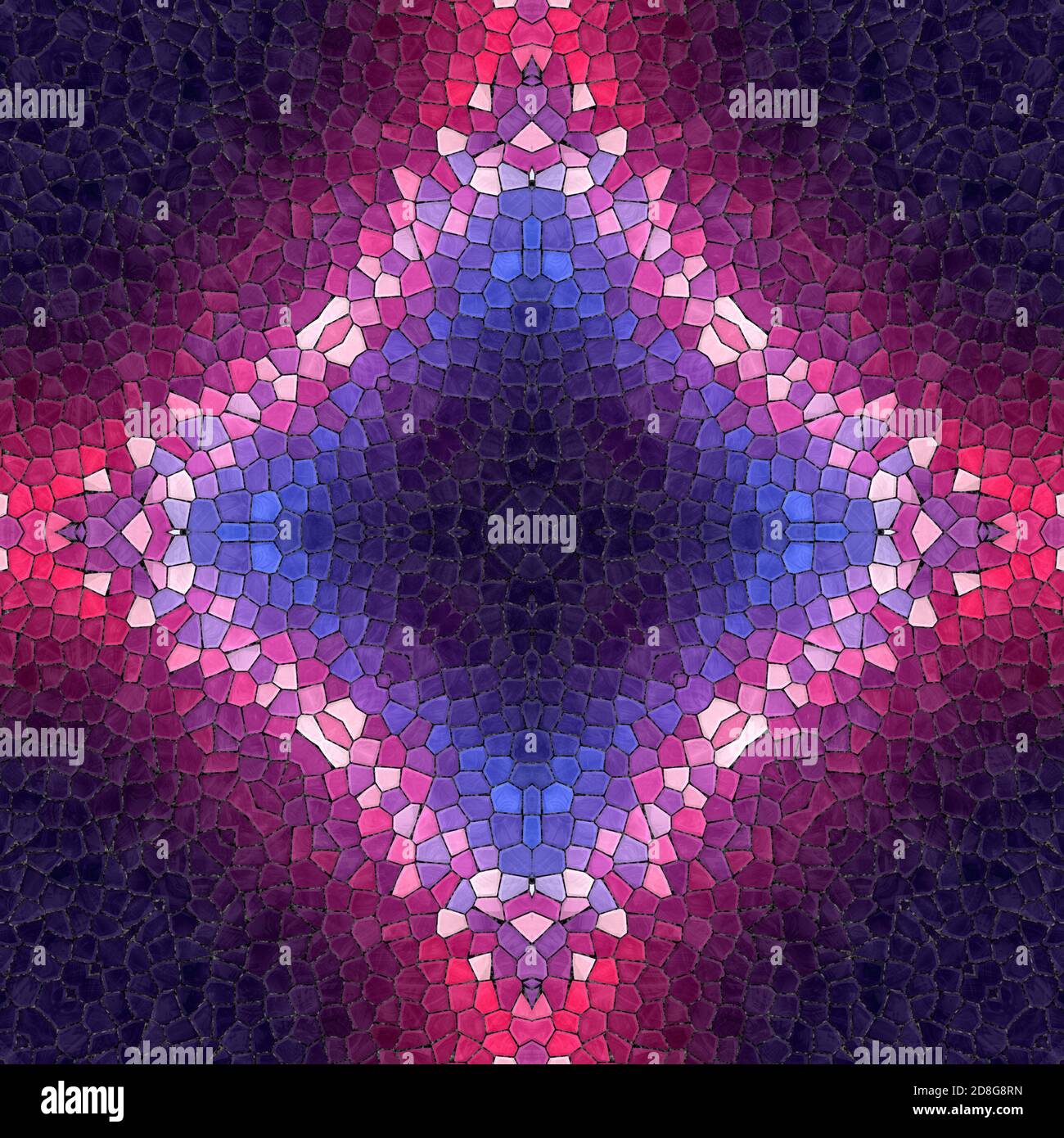 Pattern mosaic kaleidoscopic seamless generated texture, ornament ...