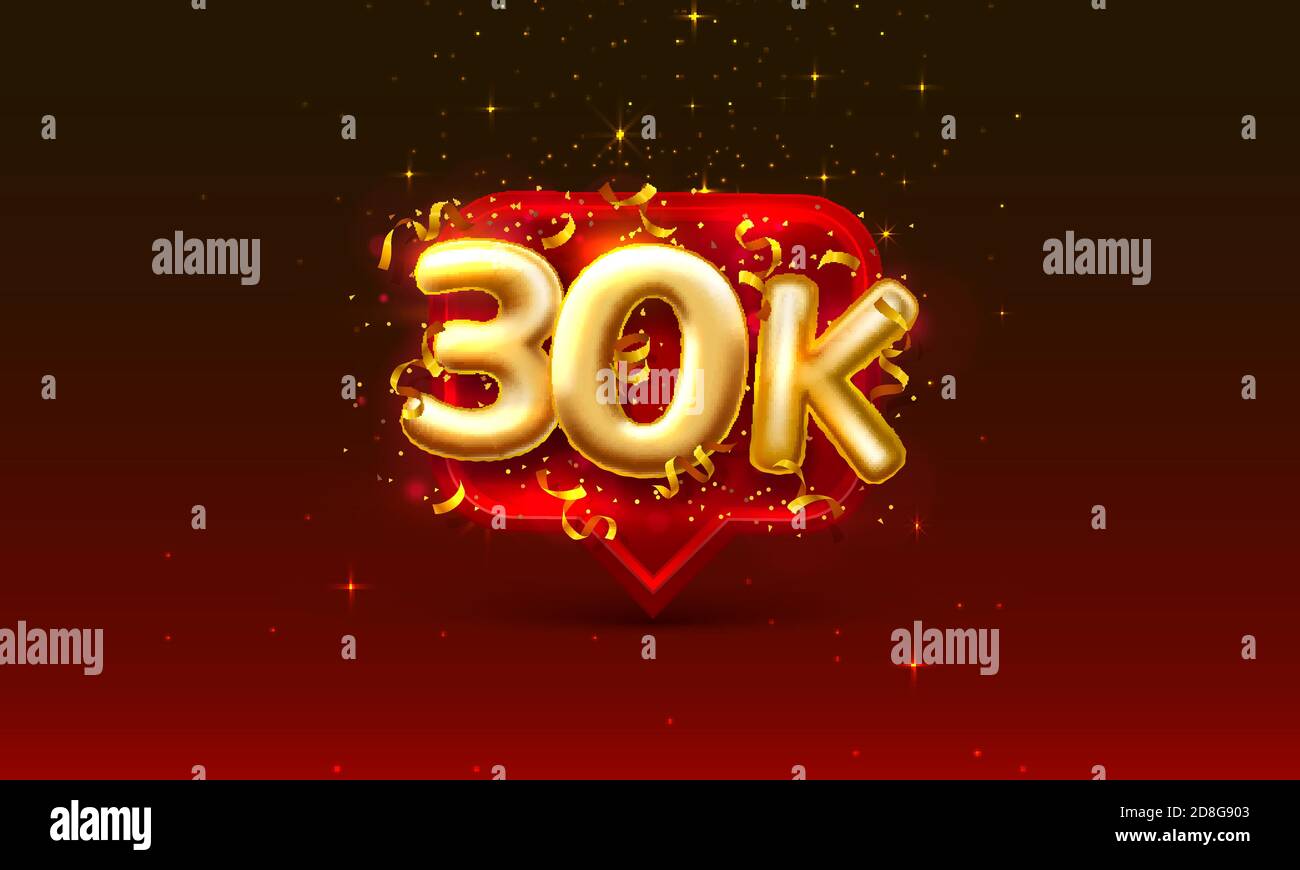Thank you followers peoples, 30k online social group, happy banner ...