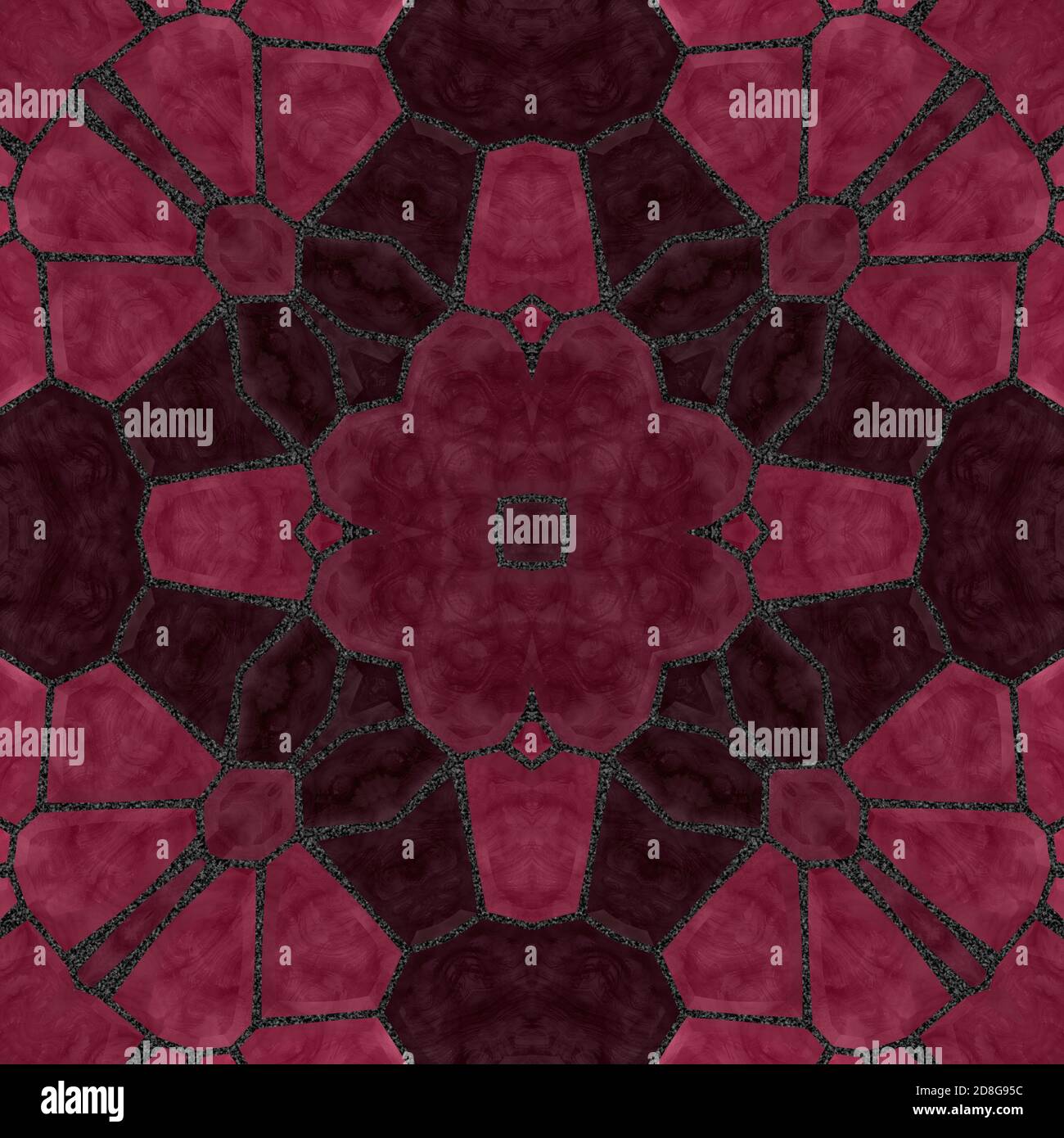 Pattern mosaic kaleidoscopic seamless generated texture, ornament ...