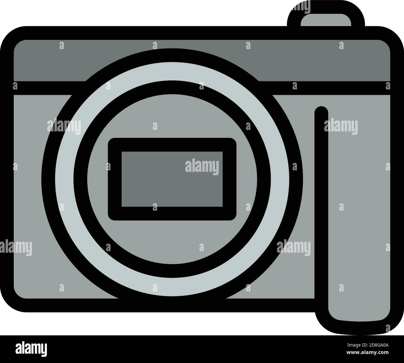 Dslr camera icon. Outline dslr camera vector icon for web design ...