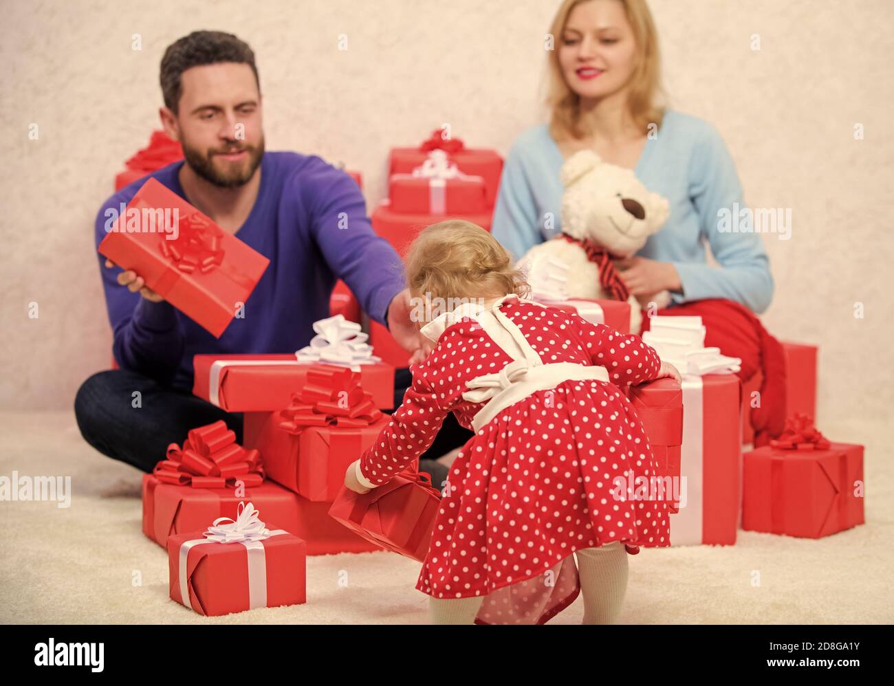 Valentines day. Red boxes. Shopping online. Boxing day. Love and trust ...