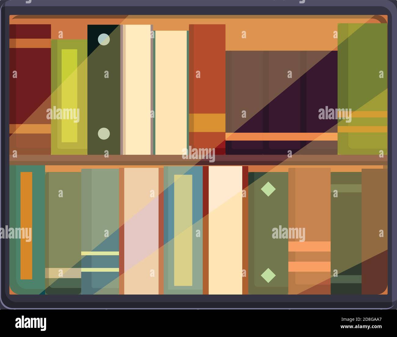 E-book library application icon. Cartoon of e-book library application ...