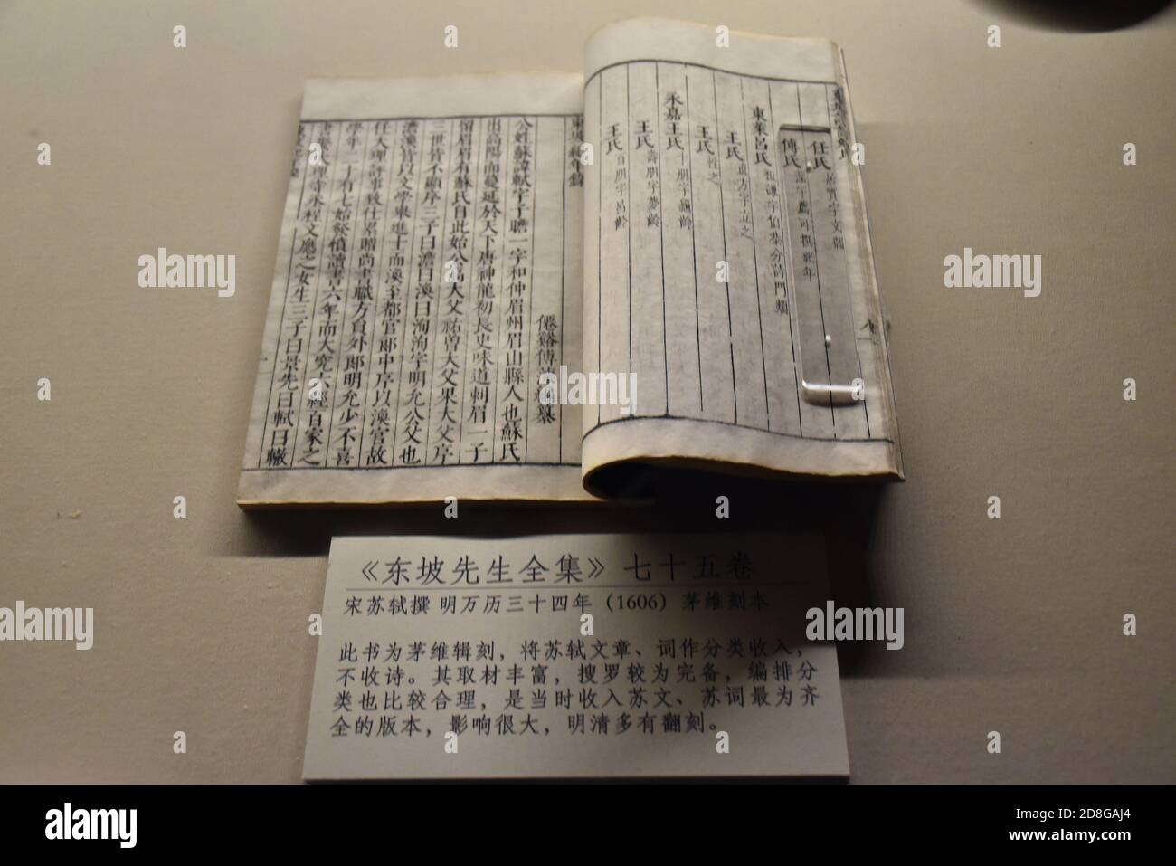 Calligraphy works and paintings by Su Shi, a Chinese poet and writer of ...