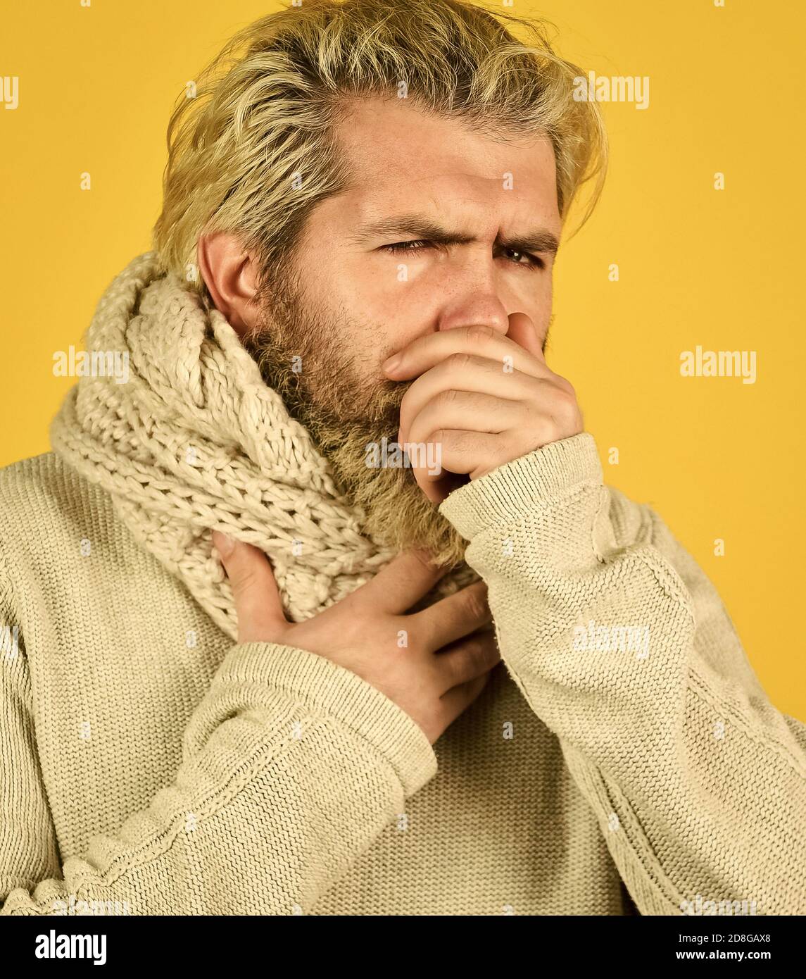 More than just symptom of illness. Hipster fever. Cold flu fever ...