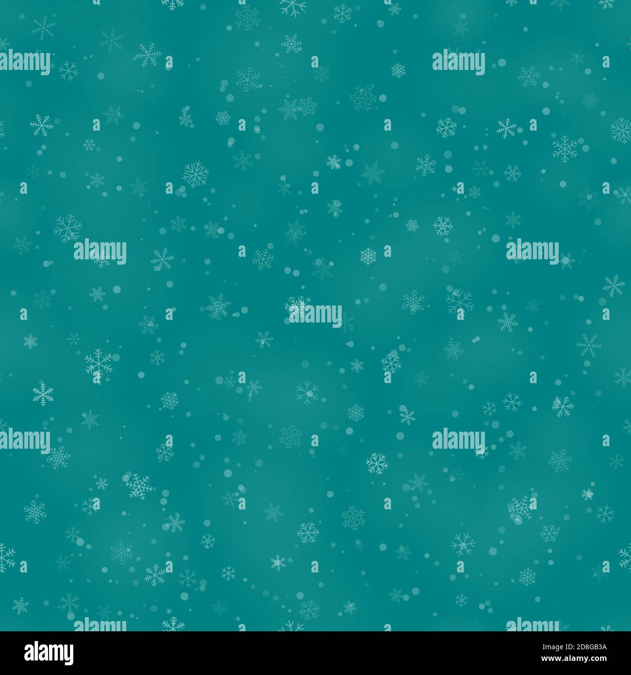 Christmas seamless pattern of snowflakes of different shapes, sizes and ...