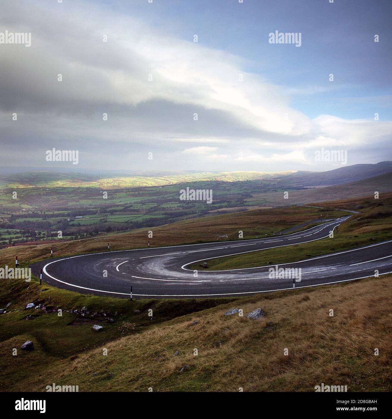 British Country Roads in the Welsh Black Mountains Stock Photo - Alamy