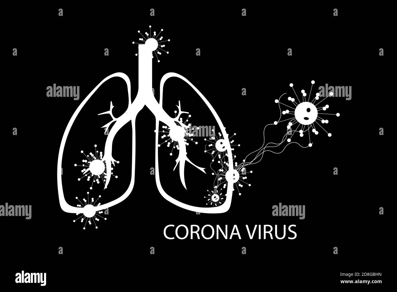 Covid-19 Coronavirus Background Isolate. Pneumonia, pandemic ...