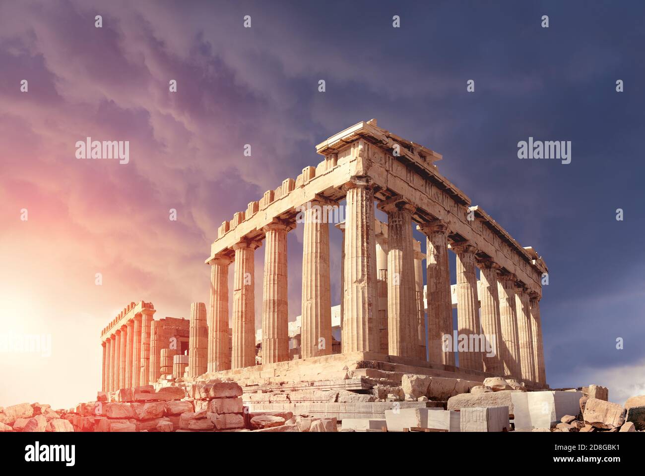 The parthenon in athens greece sunset hi-res stock photography and ...