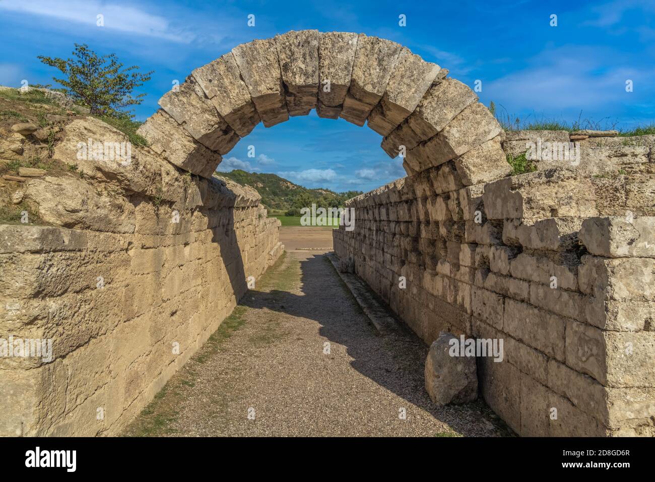 Ruins of the Crypt, an arched way to the Olympic Stadium in the ...