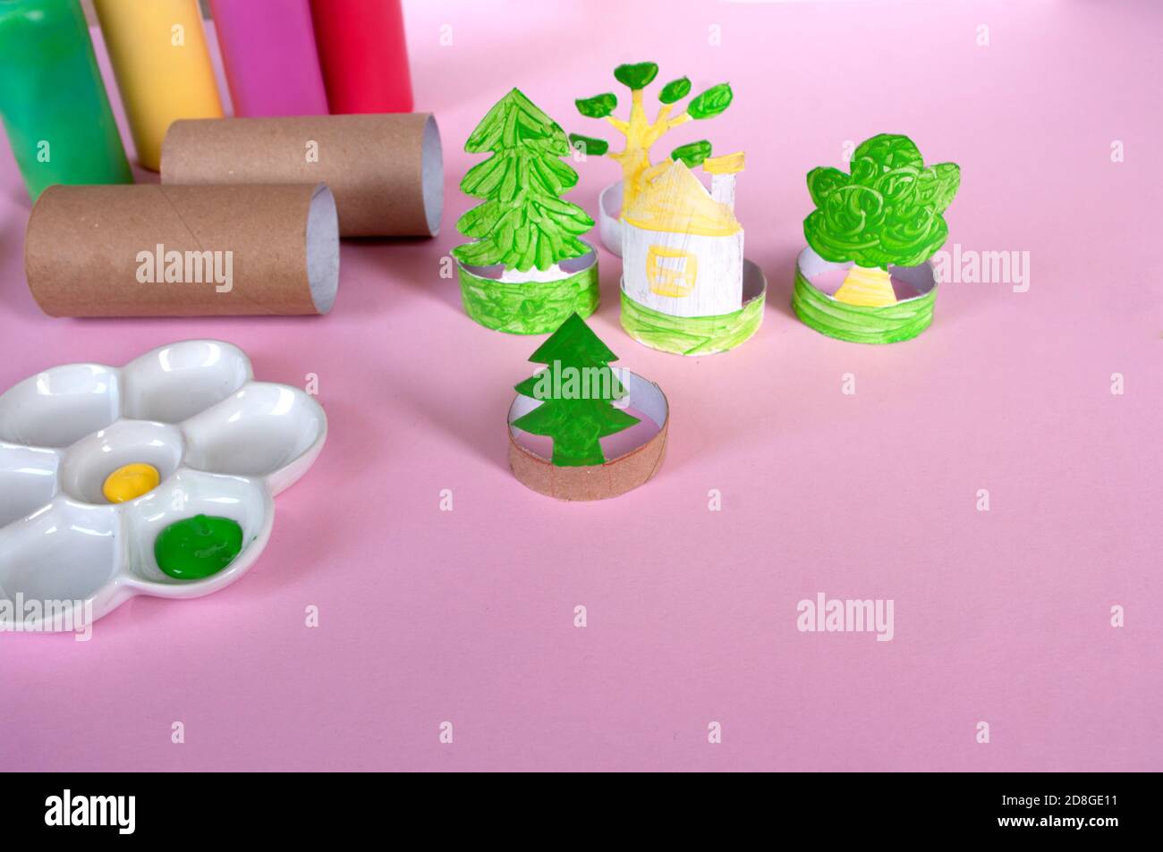 How to make trees, decoration. Daily activities, diy for kids, zero ...