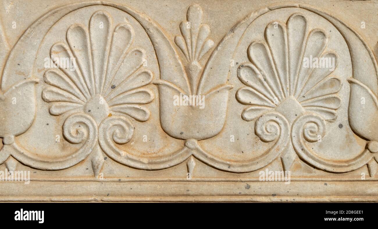 Architectural detail among Ruins of Ancient Corinth, a city-state ...