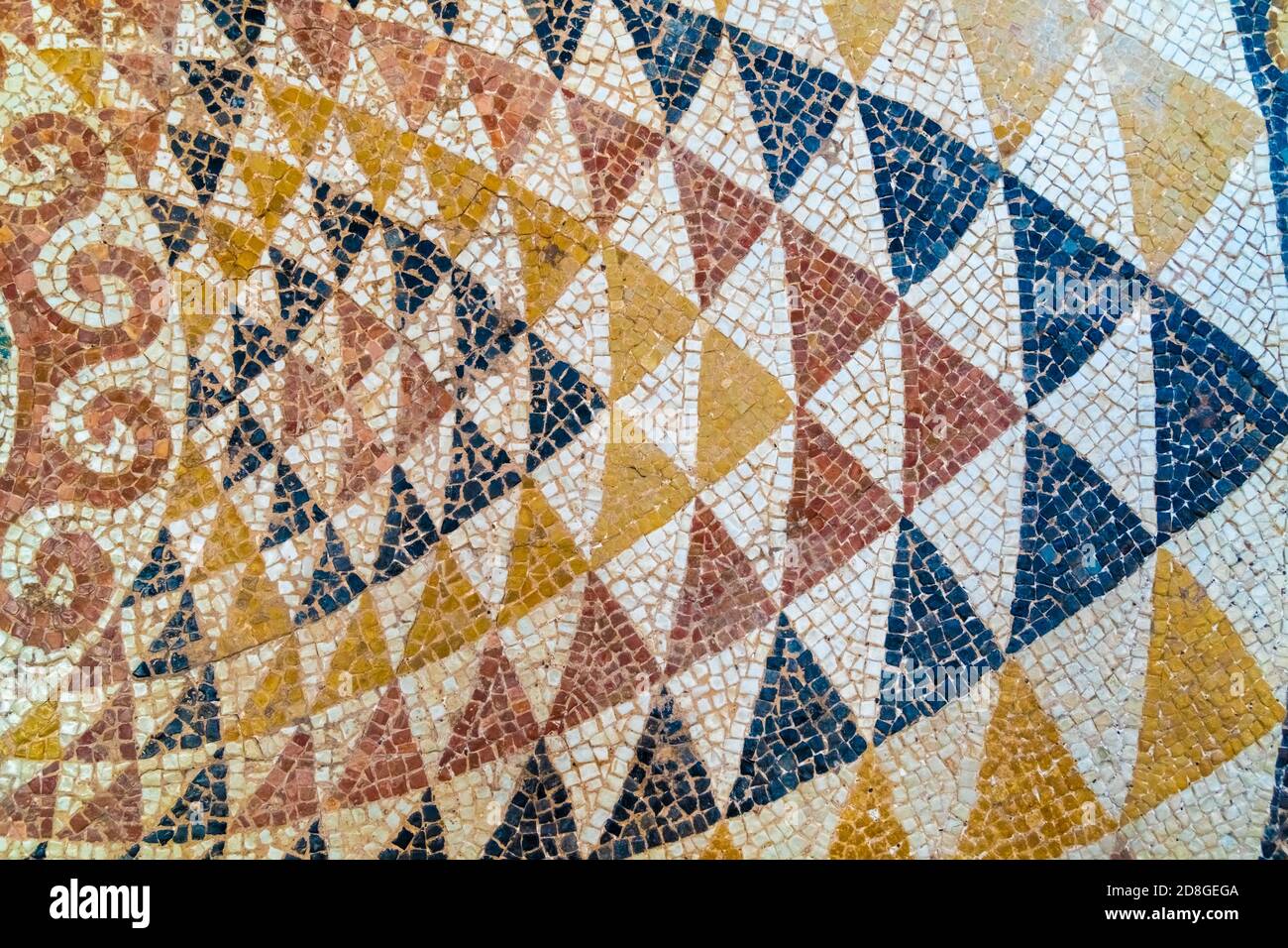 Roman era mosaic floors among the ruins of Ancient Corinth, a city ...