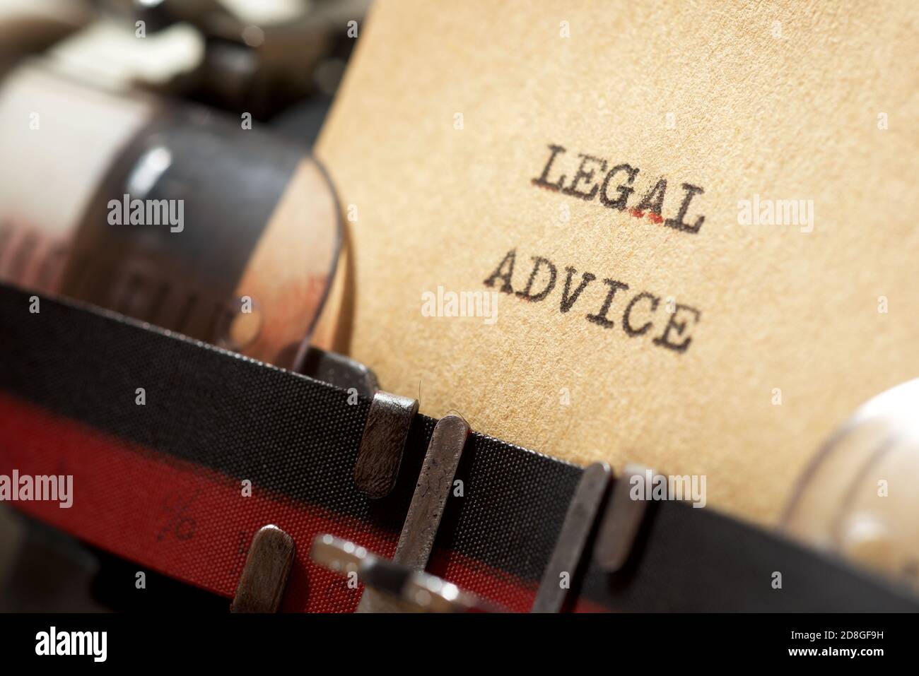 Legal advice phrase written with a typewriter Stock Photo - Alamy