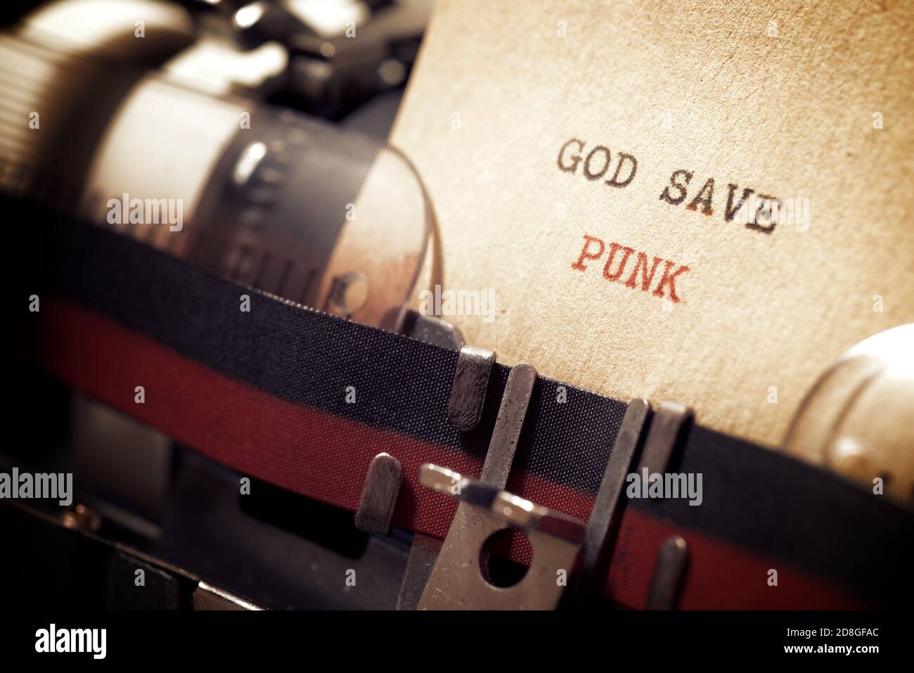 God save punk phrase written with a typewriter Stock Photo - Alamy