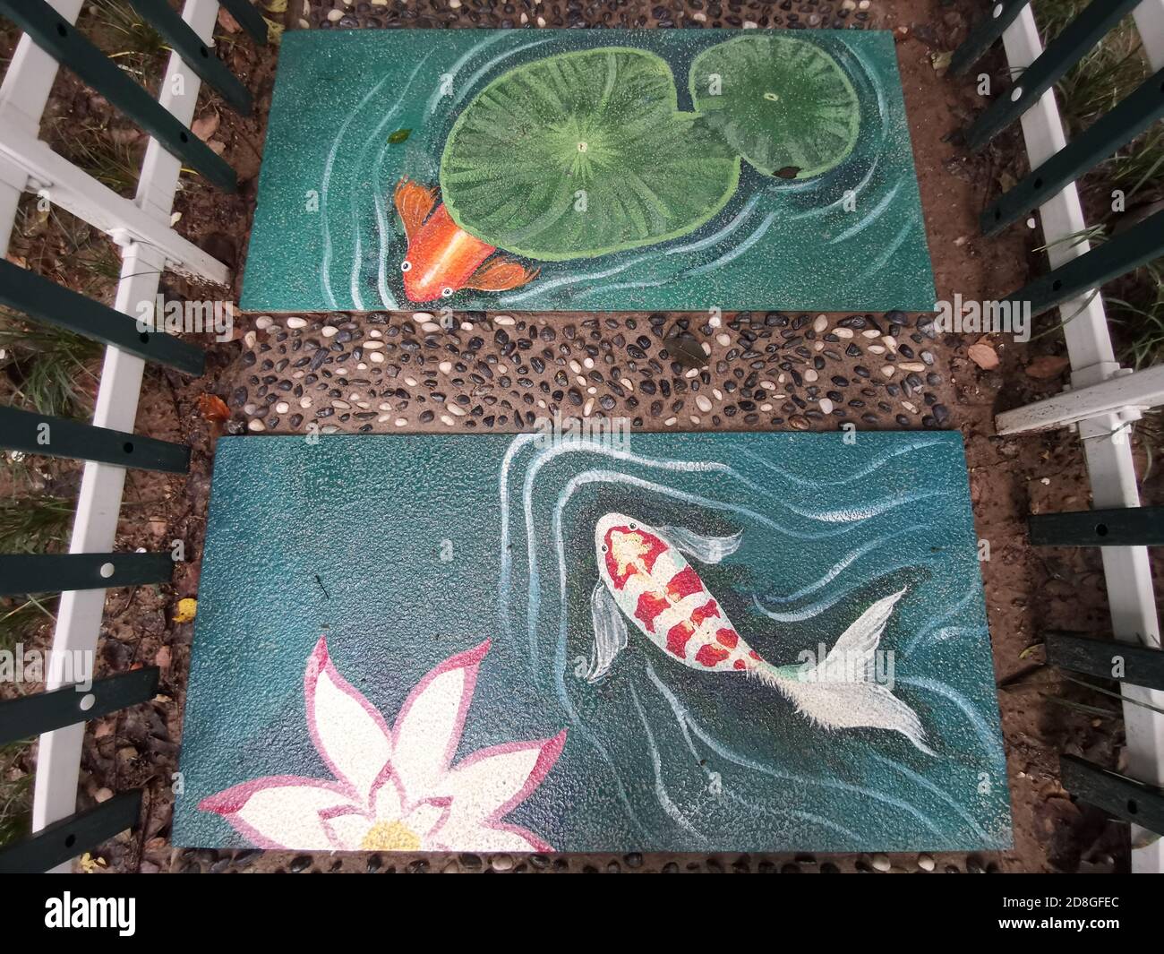 Decorated public facilities with colorful paintings in the community is ...