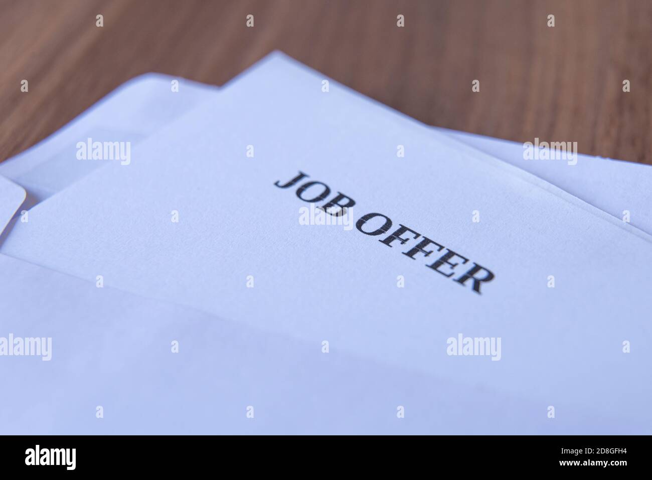 White envelope, containing job offer letter Stock Photo - Alamy