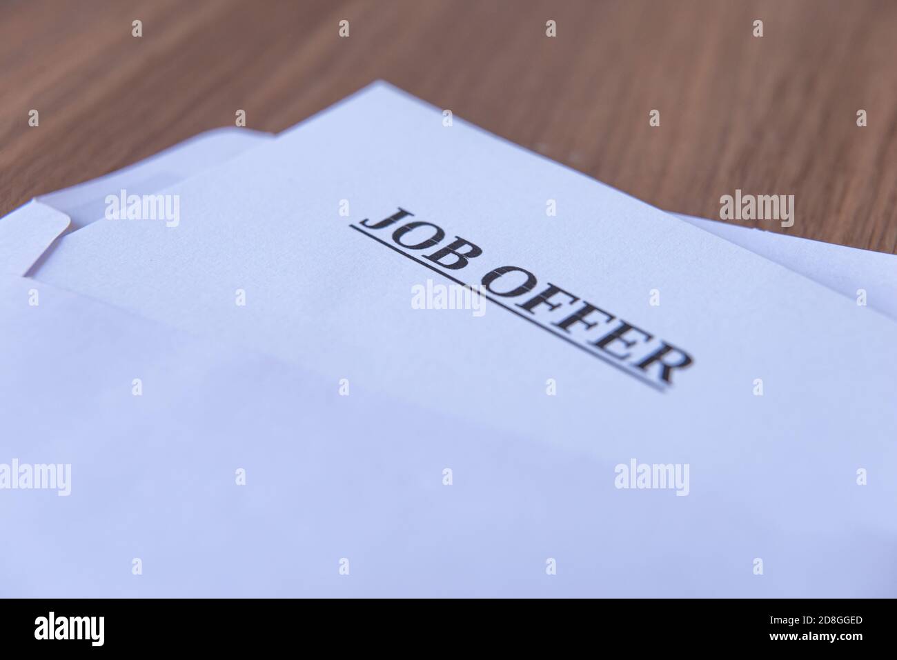 White envelope, containing job offer letter Stock Photo - Alamy