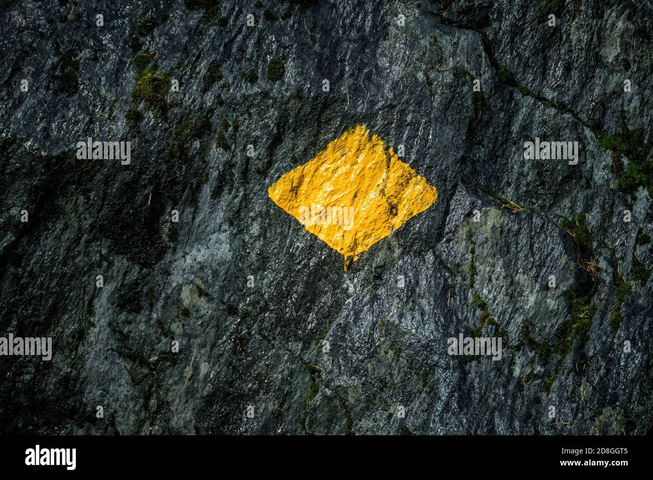 yellow swiss hiking trail sign Stock Photo - Alamy