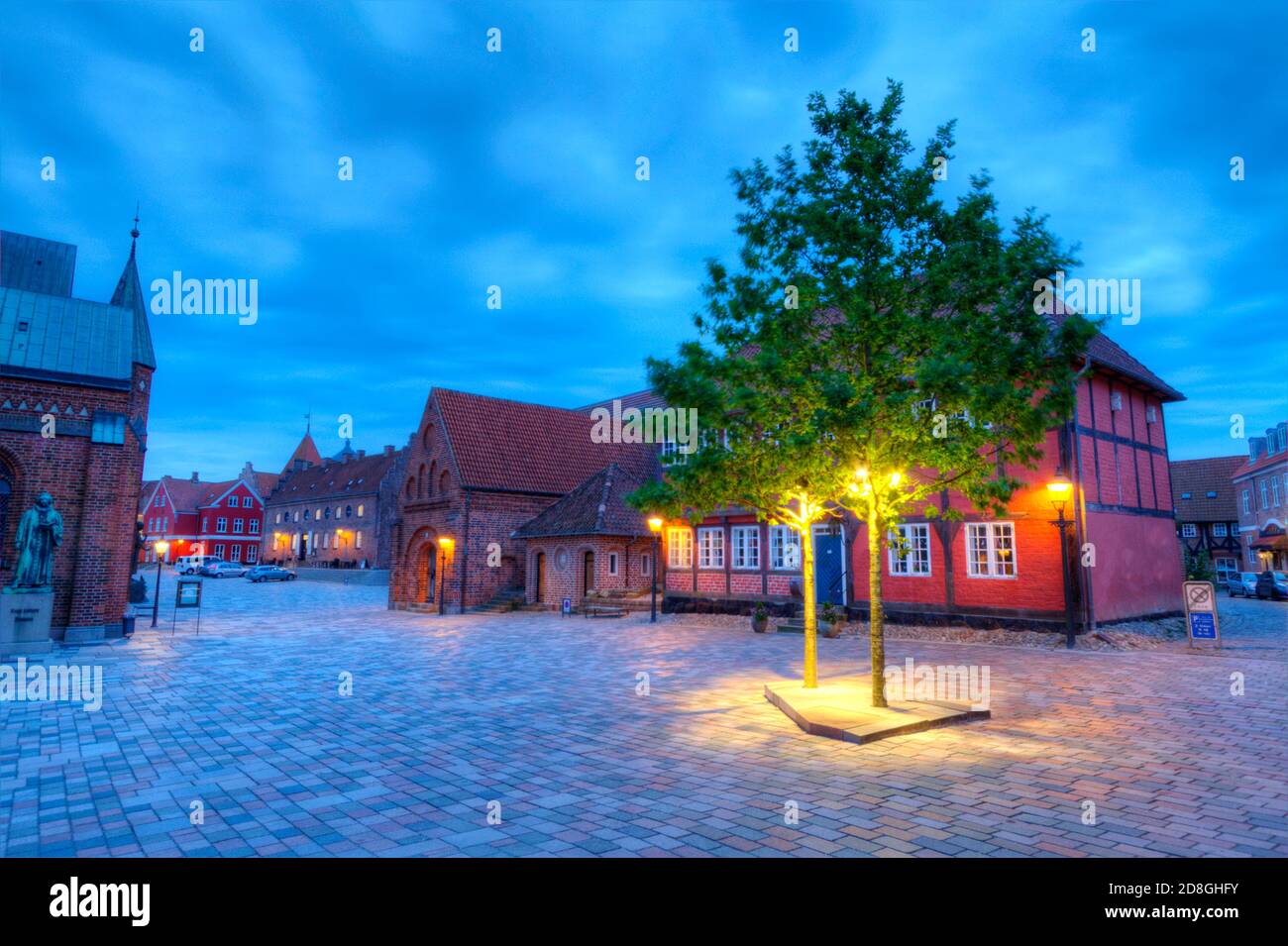 Street and houses in Ribe town, Denmark - HDR Stock Photo - Alamy
