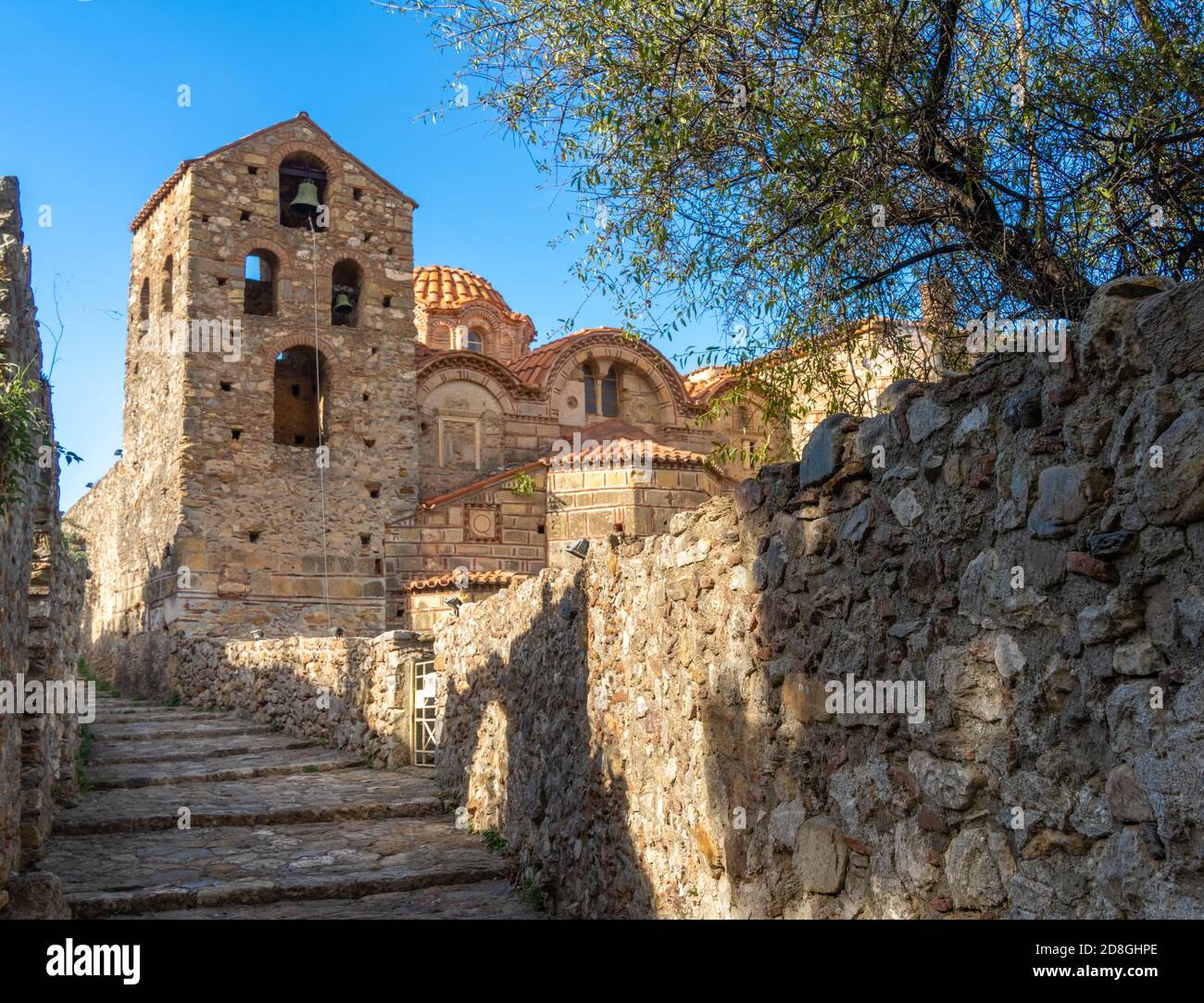 Ruins in Mystras (also Mistras, Myzithras) a historical fortified ...