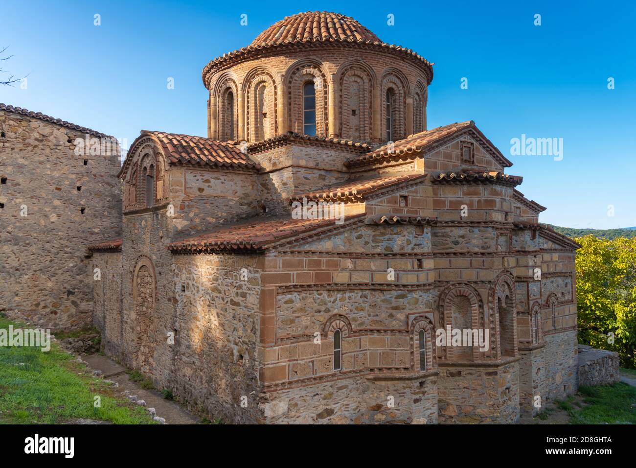Ruins in Mystras (also Mistras, Myzithras) a historical fortified ...