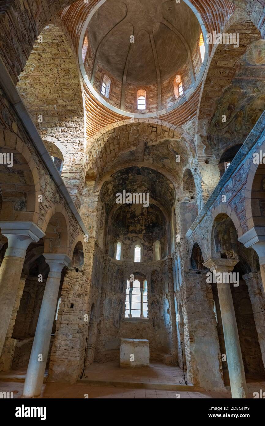 Ruins in Mystras (also Mistras, Myzithras) a historical fortified ...