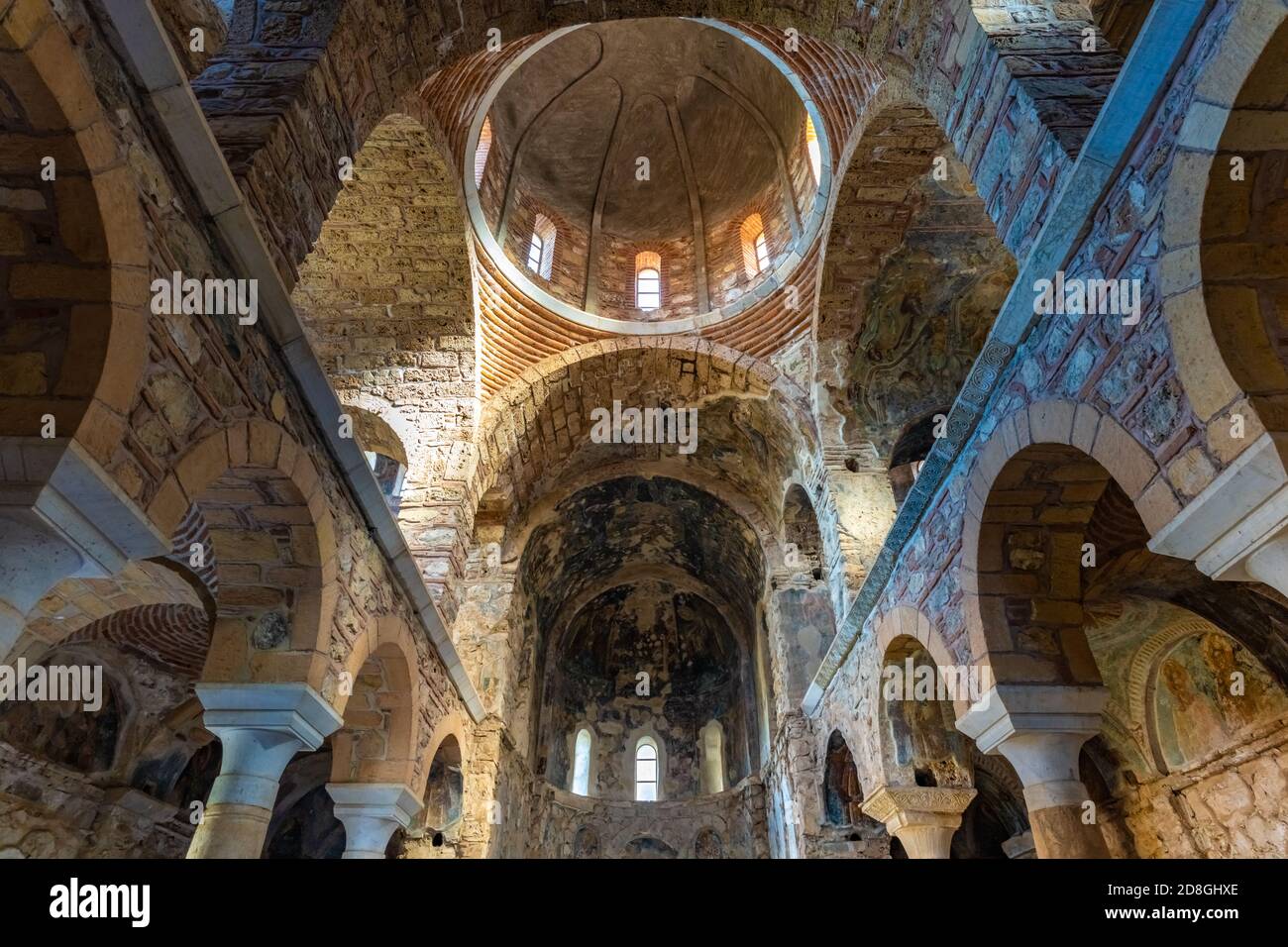 Ruins in Mystras (also Mistras, Myzithras) a historical fortified ...