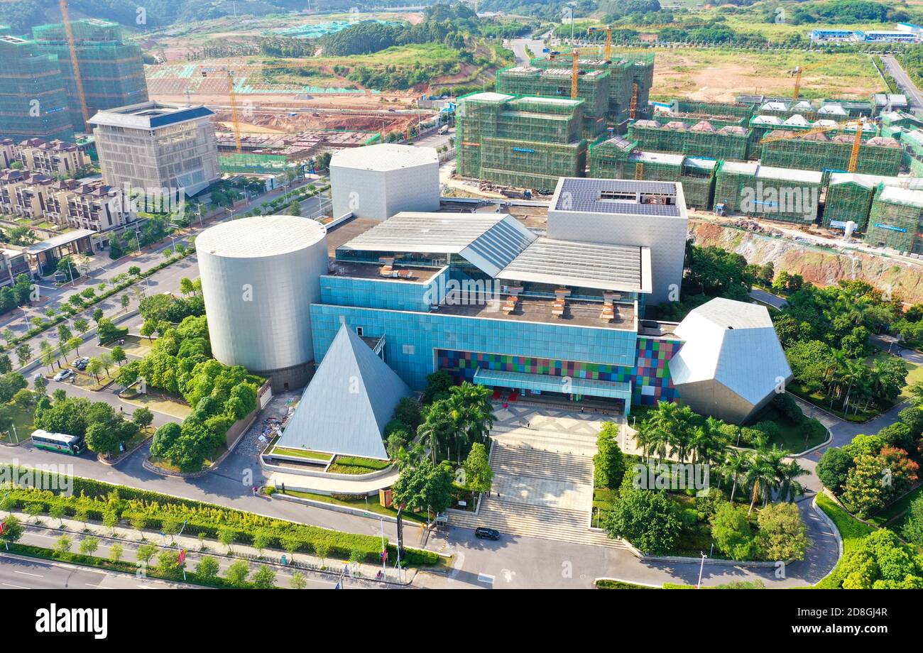 Aerial view of the Guangxi Culture & Art Center, which is located in ...