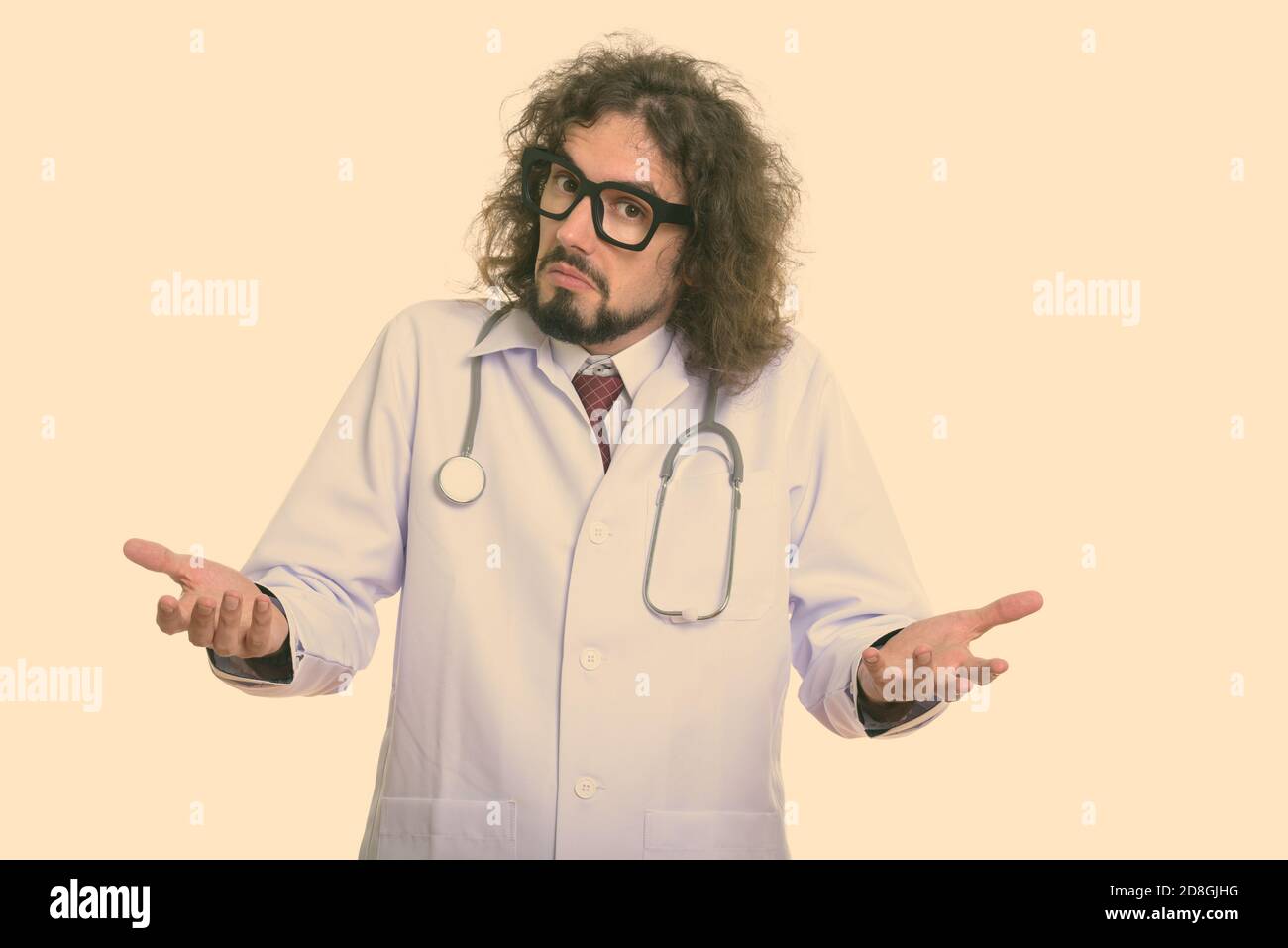 Confused doctor shrugging hi-res stock photography and images - Alamy
