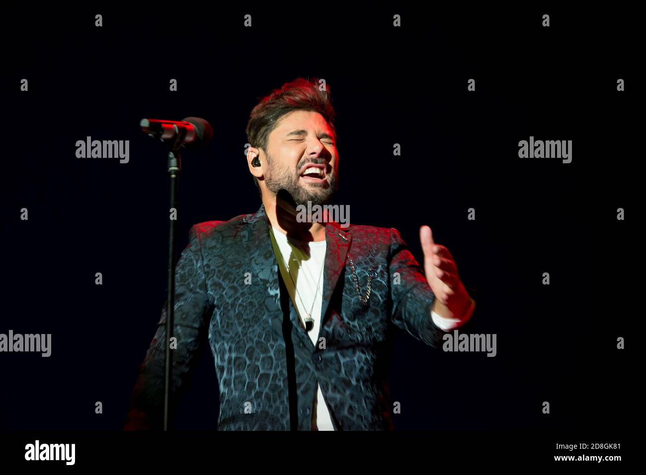 Valencia, Spain. 16th Aug, 2020. Miguel Poveda, Spanish flamenco singer ...