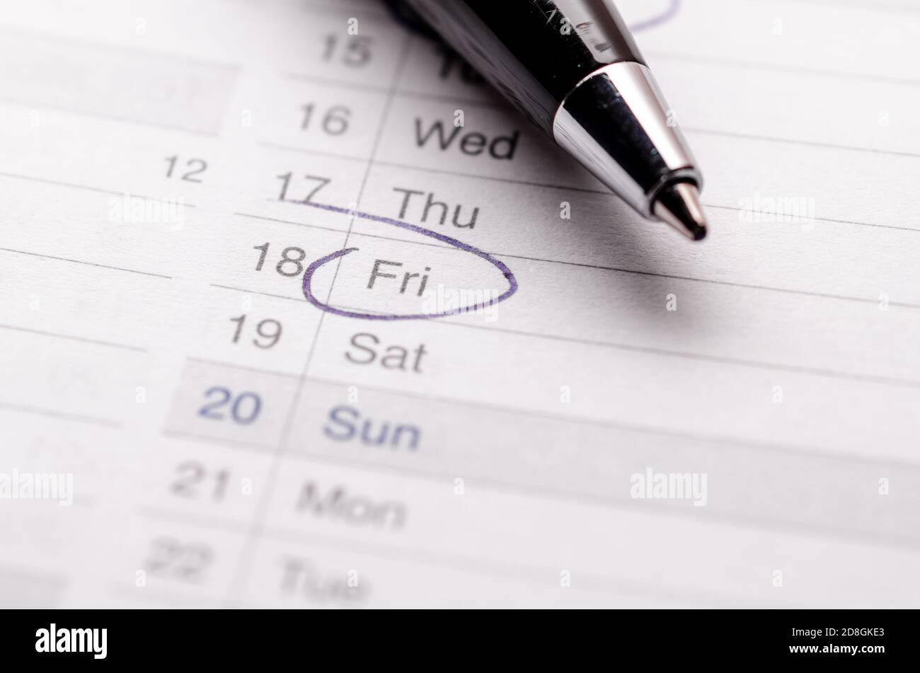 Calender Date Circle High Resolution Stock Photography and Images - Alamy
