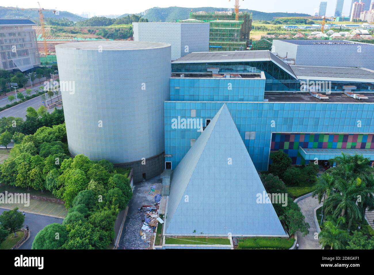 Aerial view of the Guangxi Culture & Art Center, which is located in ...