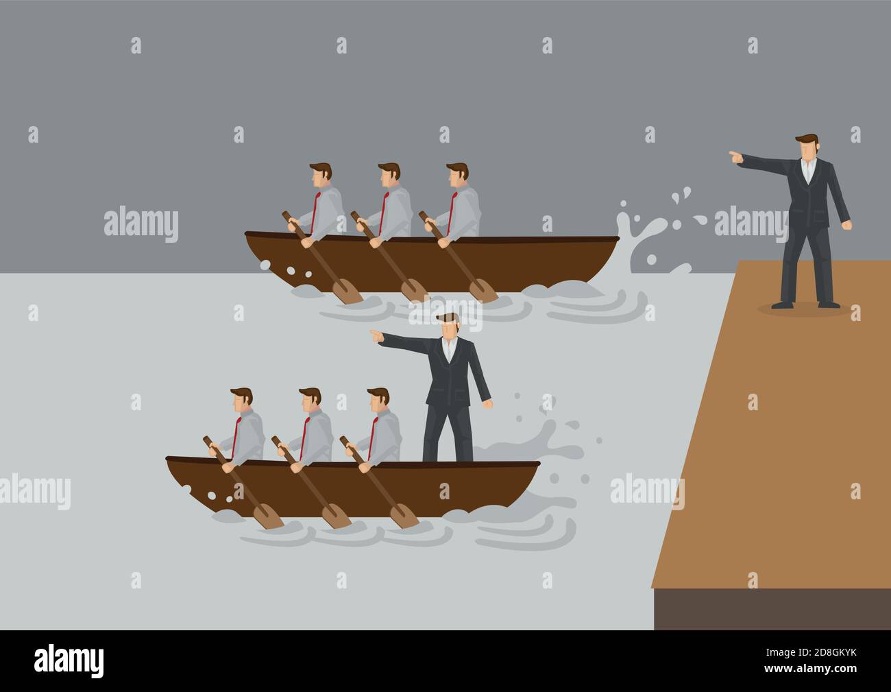 Control boat boat supervision Stock Vector Images - Alamy