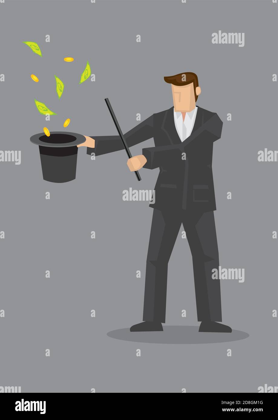 Magician performs Stock Vector Images - Alamy