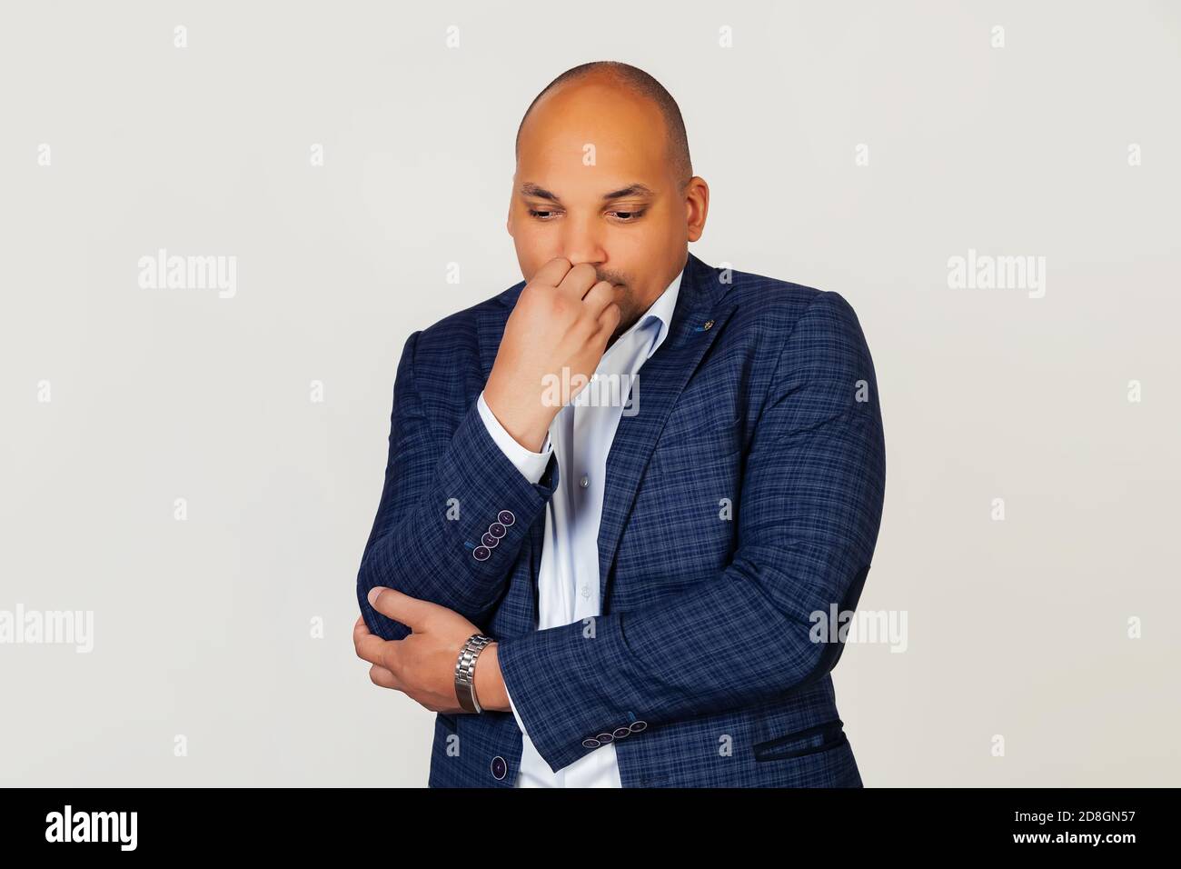 Man bald sad face hi-res stock photography and images - Alamy