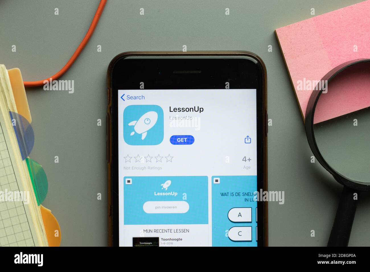 New York, USA - 26 October 2020: LessonUp mobile app logo on phone ...