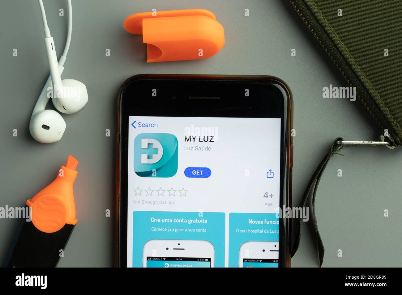 New York, USA - 26 October 2020: MY LUZ mobile app icon logo on phone ...