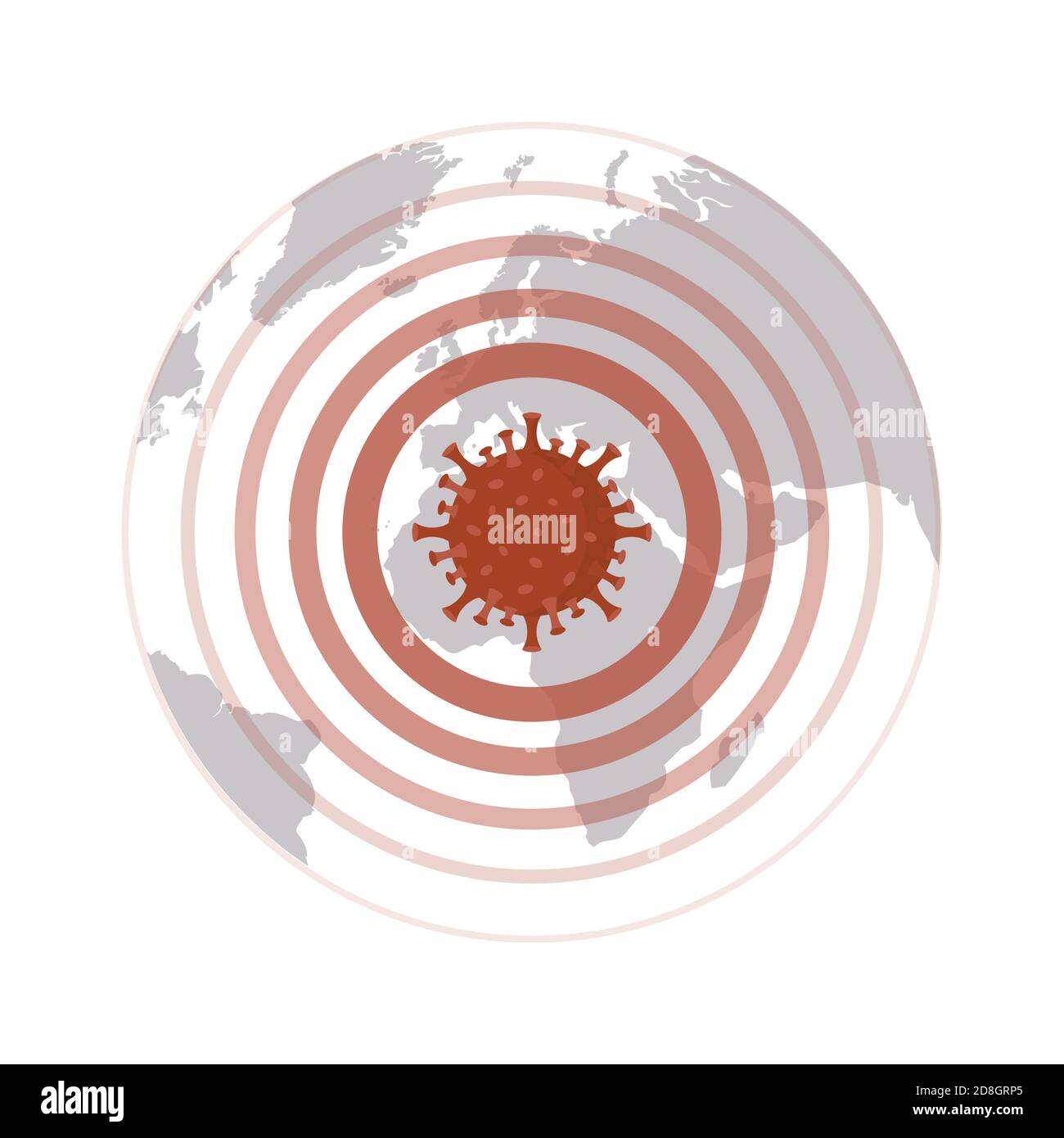 virus icon on world map background vector illustration EPS10 Stock ...